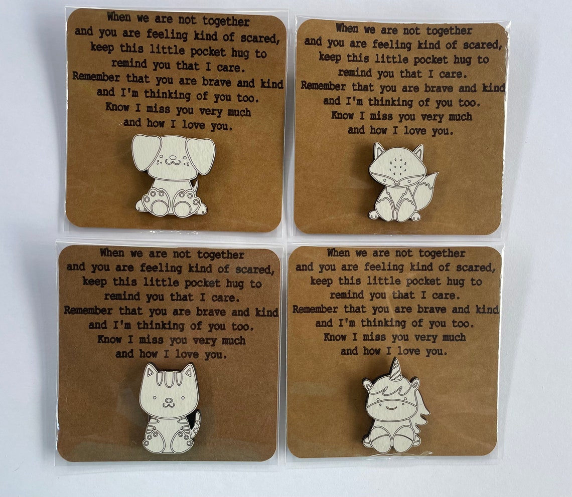 Pocket Hugs Send a Hug Comforting Gift for Kids Thinking of - Etsy