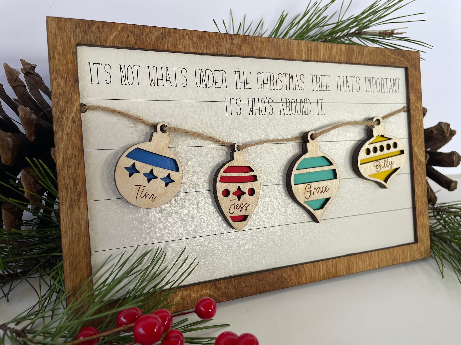 Personalized Christmas Sign Christmas Family Sign It's - Etsy