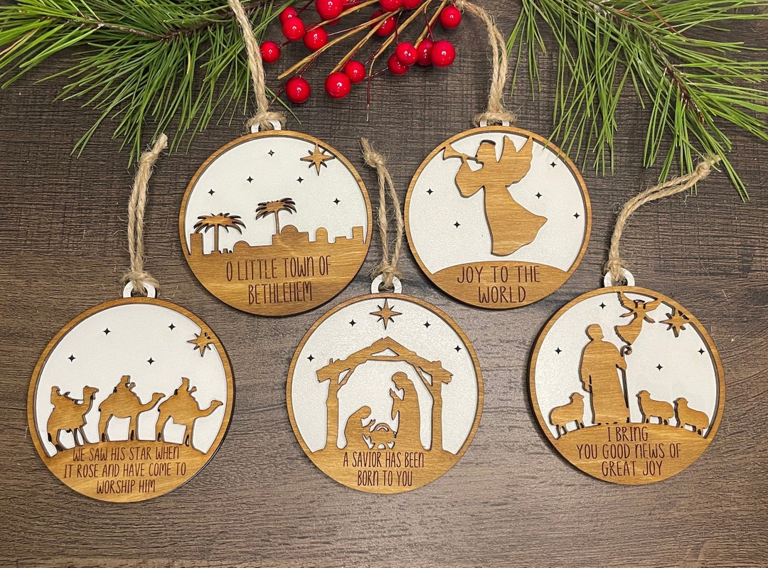 Nativity Christmas Ornaments, Nativity Scene Christmas, Christian ...