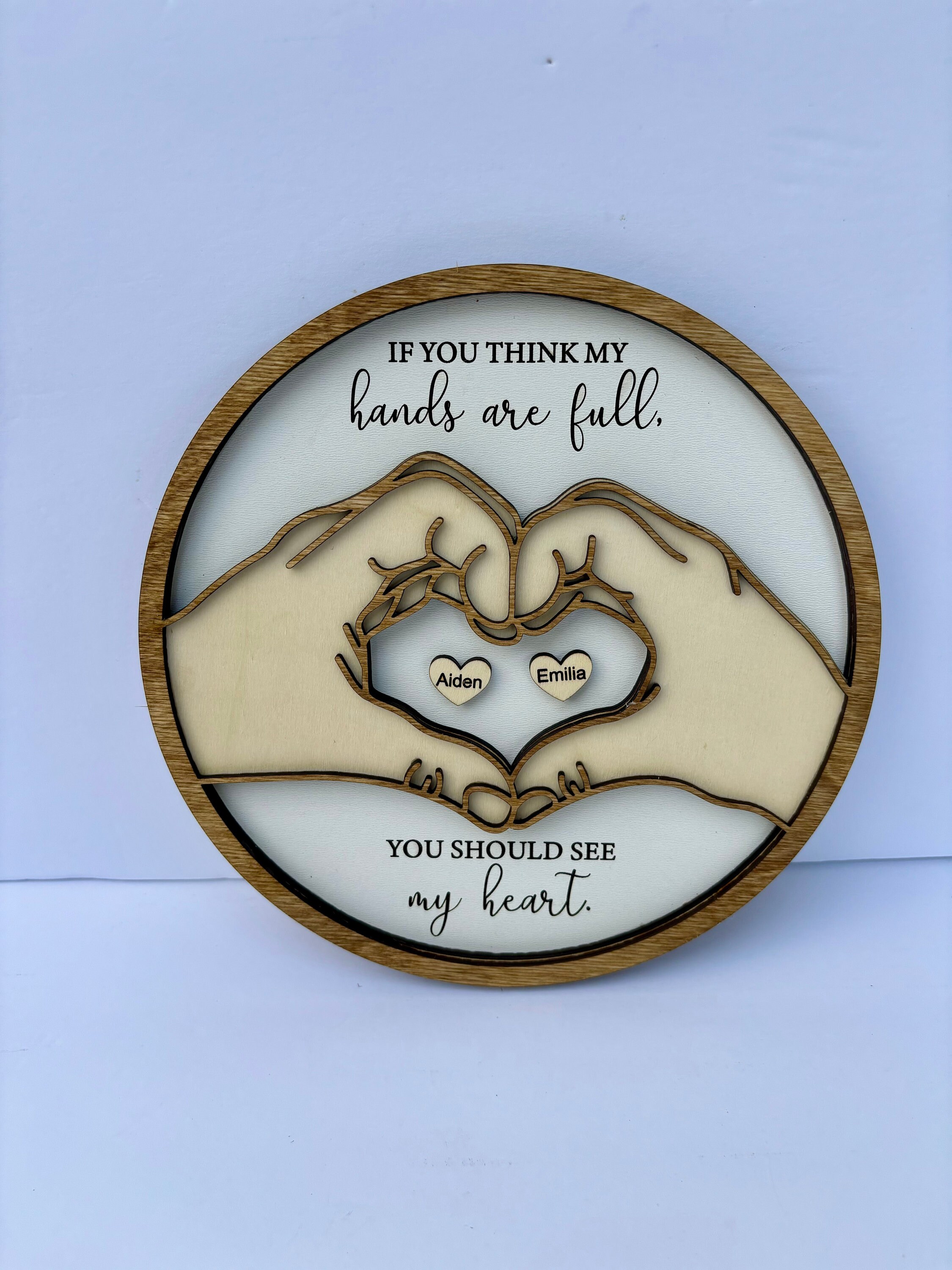 Personalized Mother's Day Sign: Full Hands, Full Heart - Etsy