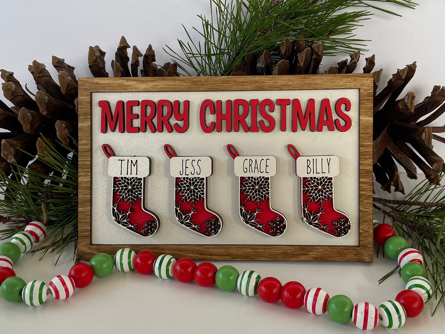 Personalized Family Sign Family Christmas Decor Stockings - Etsy