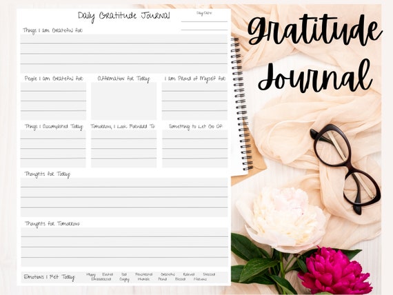 Digital Gratitude Journal Printable PDF Can Use in - Etsy