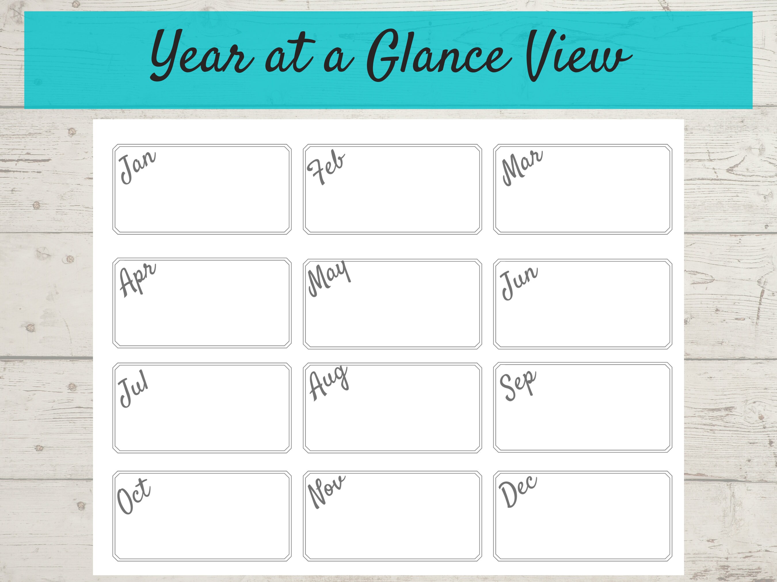 Printable Planner Sheets Pack of Four - Undated Daily, Weekly, Monthly ...