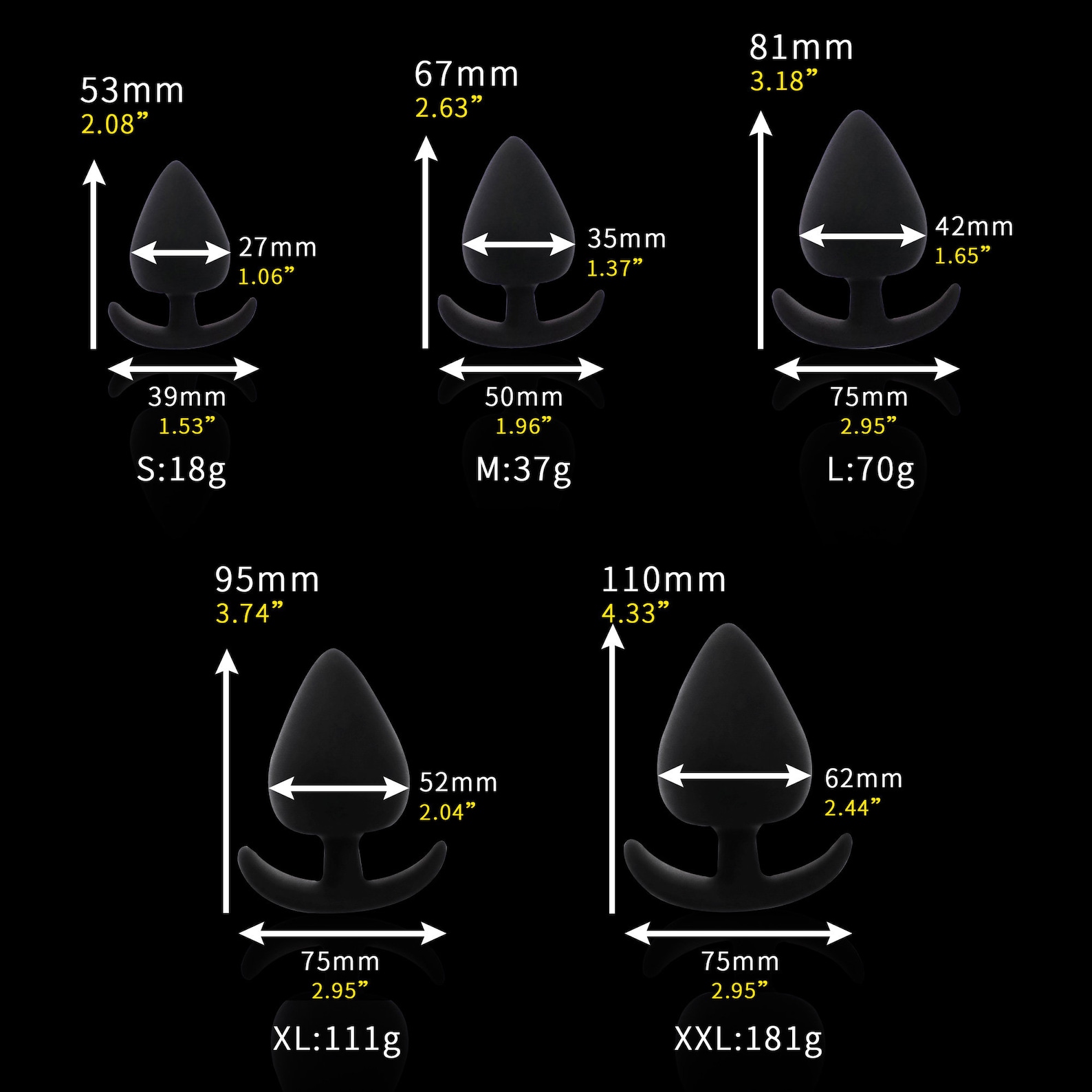 5 Size Silicone Big Butt Plug Anal Sex Toys for Adults Men - Etsy Ireland