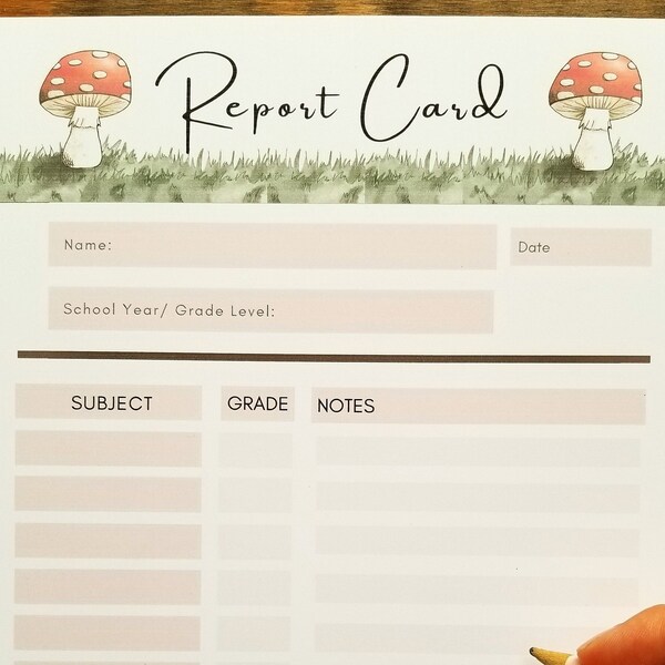 Printable Homeschool Planner, Daily Weekly Monthly Scheduler, Mushroom ...