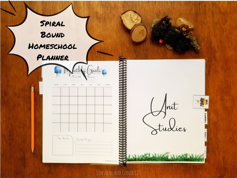 Spiral Bound Homeschool Planner, Homeschooling Scheduler, Homeschool ...