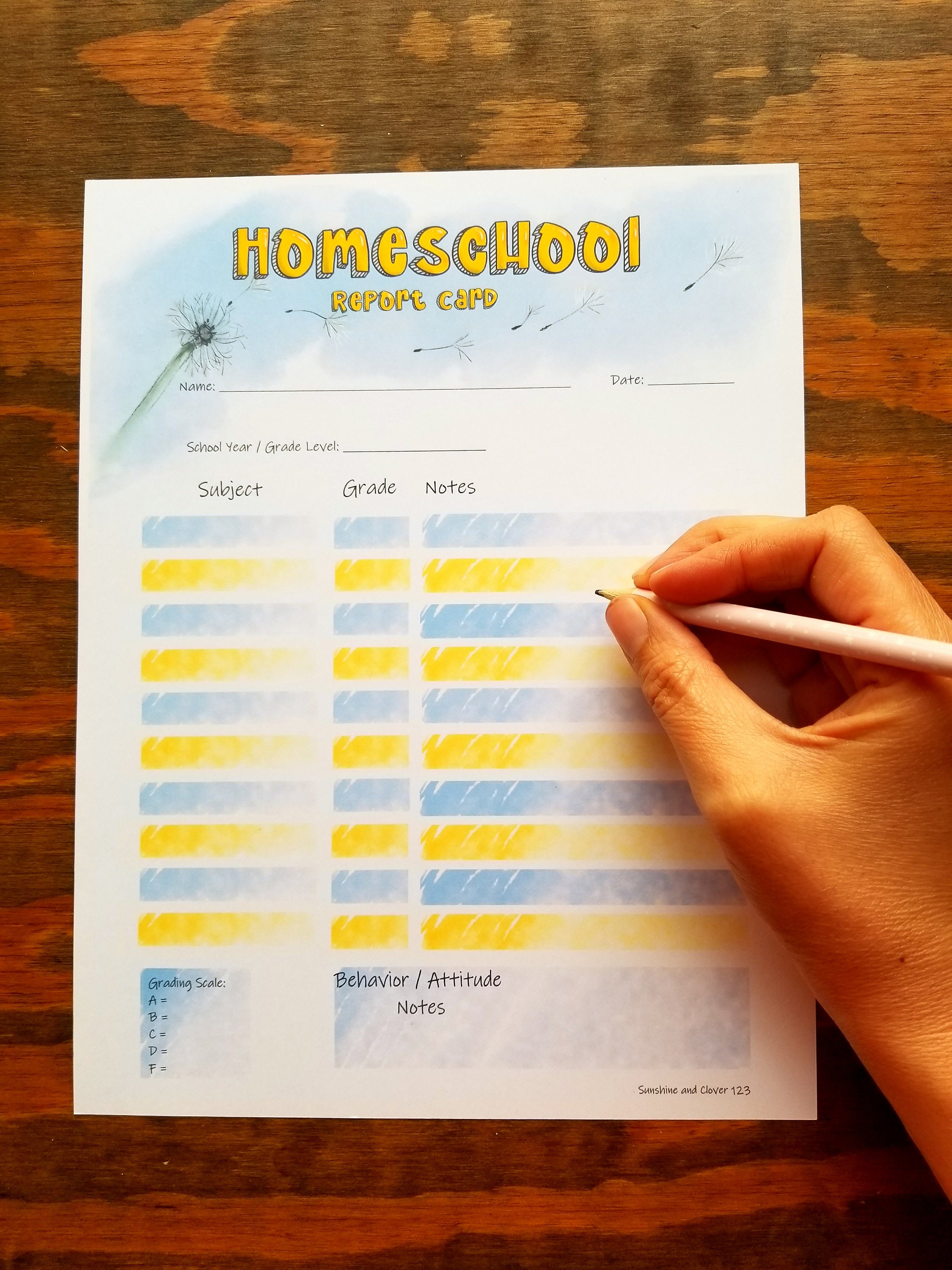 Homeschool Grade Card, Report Card for Homeschoolers, Homeschooling ...