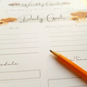 Printable Homeschool Planner, Daily Weekly Monthly Scheduler, Mushroom ...