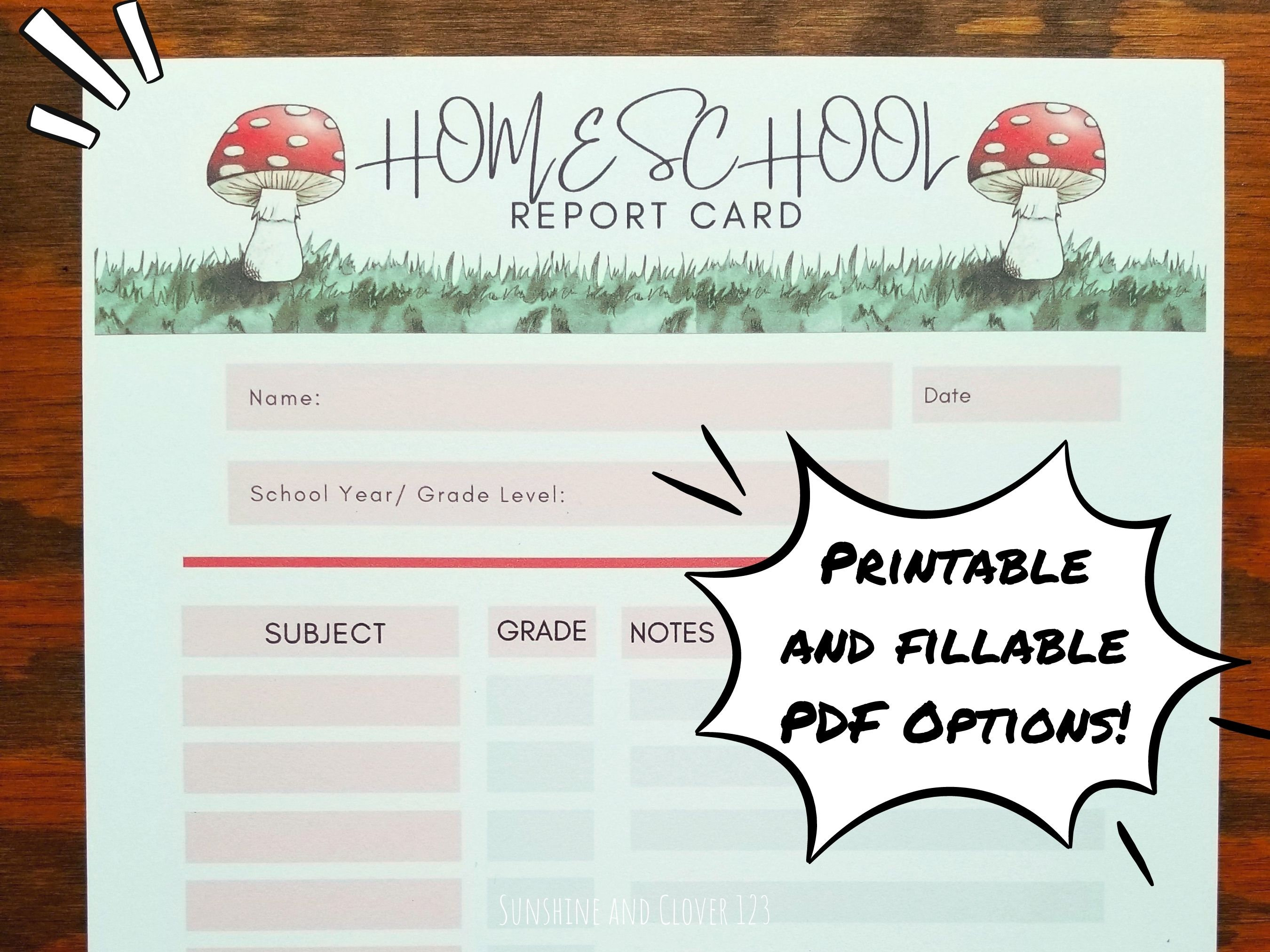 Homeschool Report Card, Homeschool Academic Progress Report, Homeschool ...