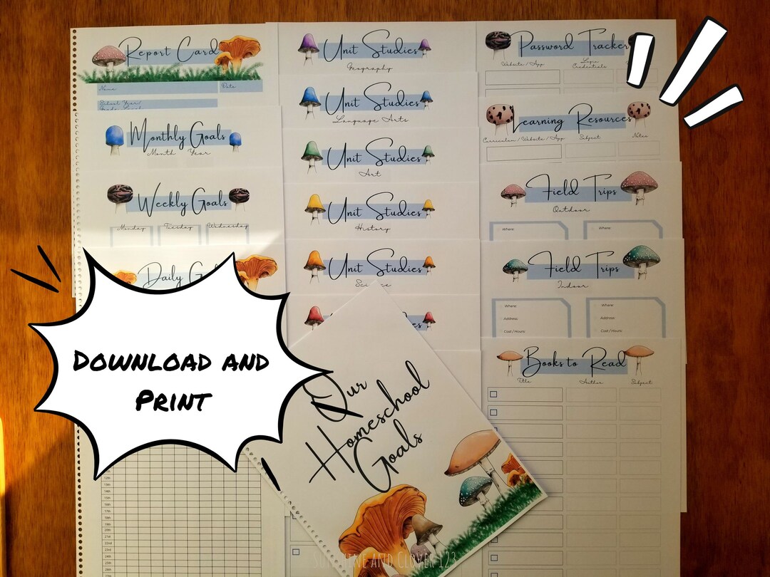 Printable Homeschool Planner, Downloadable Planner for Homeschoolers ...