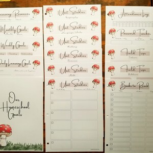 Printable Homeschool Planner Mushroom Brown Expanded Version - Etsy