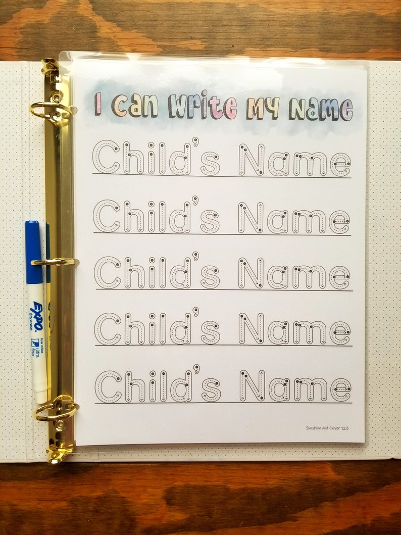 Alphabet Tracing Worksheets and Personalized Name Writing - Etsy
