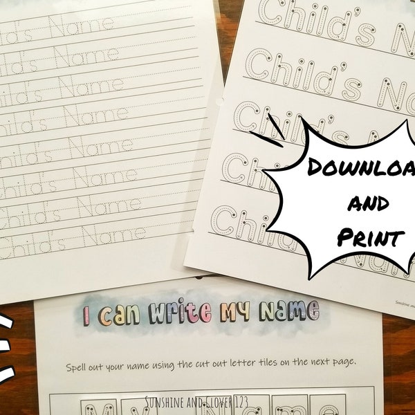 Name Building Printable - Etsy