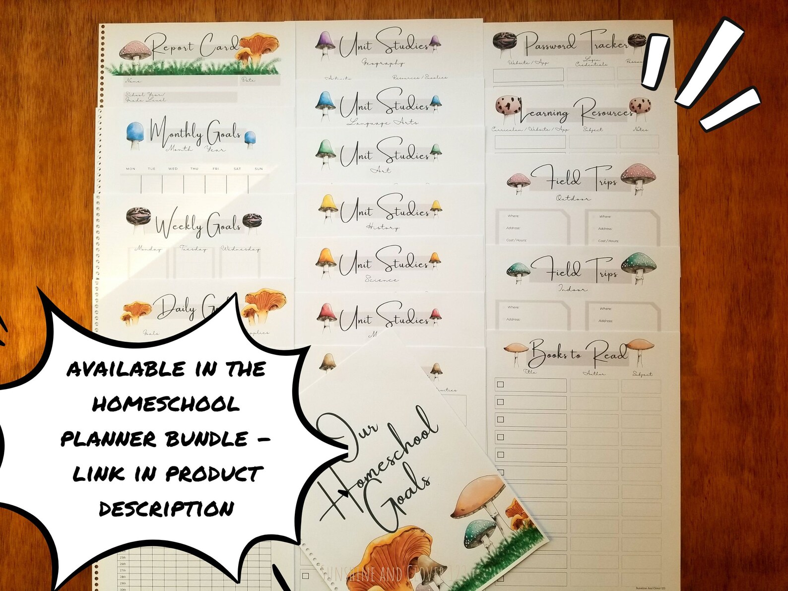 Attendance Log Mushroom Printable Attendance Record PDF Attendance Log ...