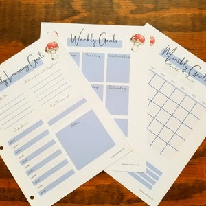 Daily Weekly Monthly Homeschool Organizer, Mushroom Blue Homeschool ...