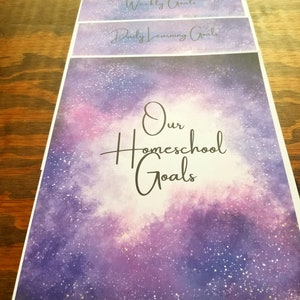 Homeschool Planner, Printable Homeschool Organizer, Blue Galactic ...