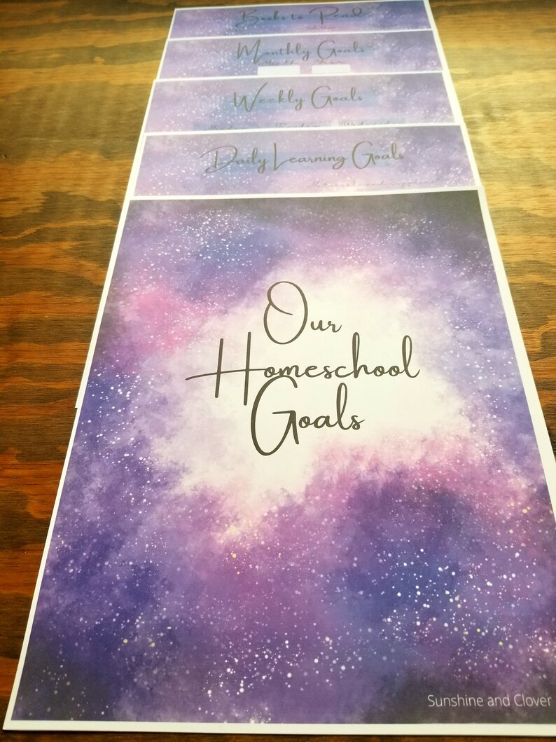 Homeschool Planner, Printable Homeschool Organizer, Blue Galactic ...