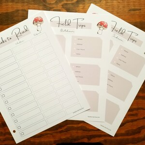 Printable Homeschool Planner Mushroom Brown Expanded Version, Goals for ...