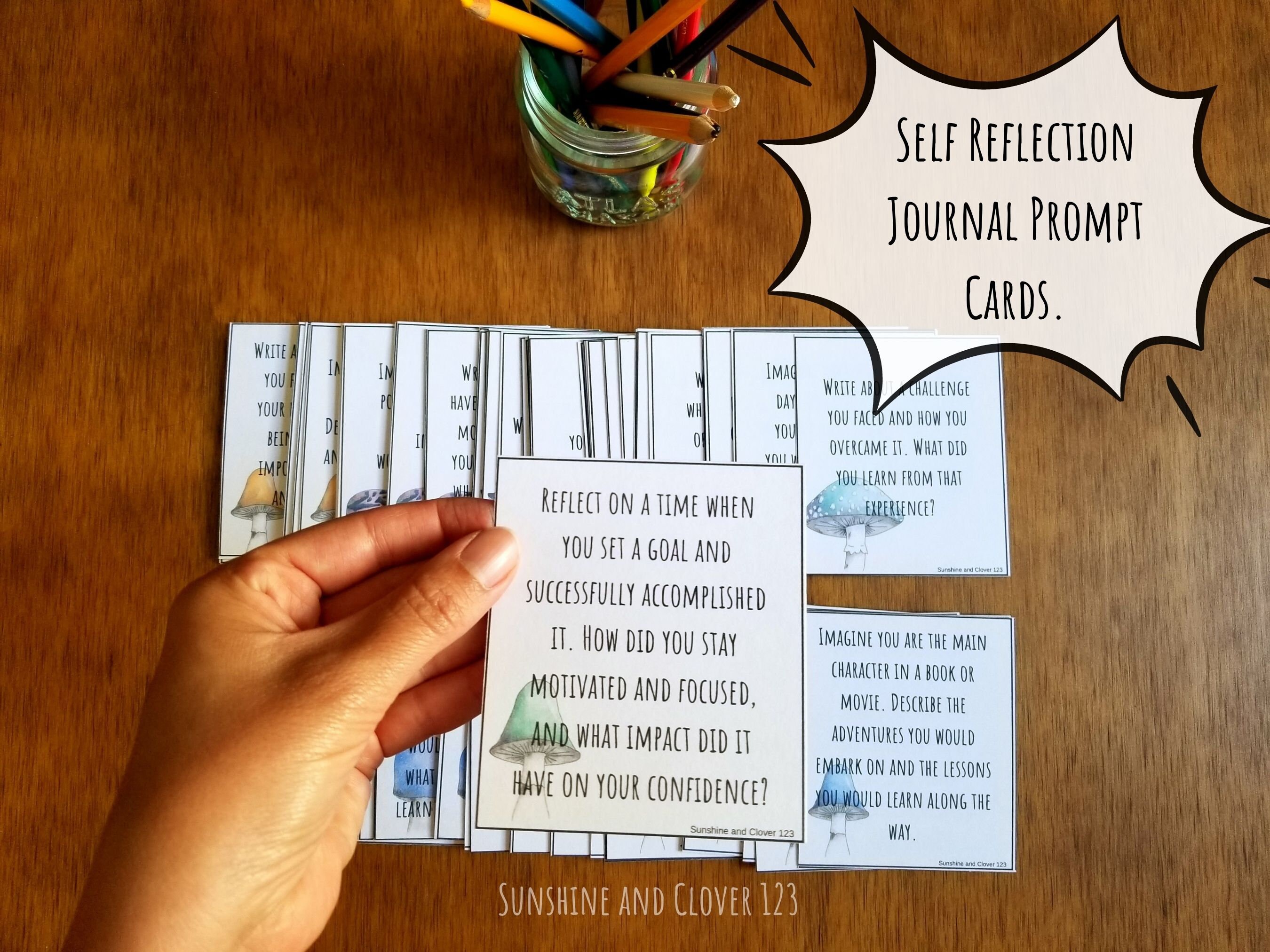 Printable Gratitude Journal Prompt Cards Self Reflection - Etsy