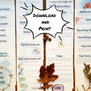 Nature Journal, Printable Nature Booklet, Outdoor Activities for Kids ...