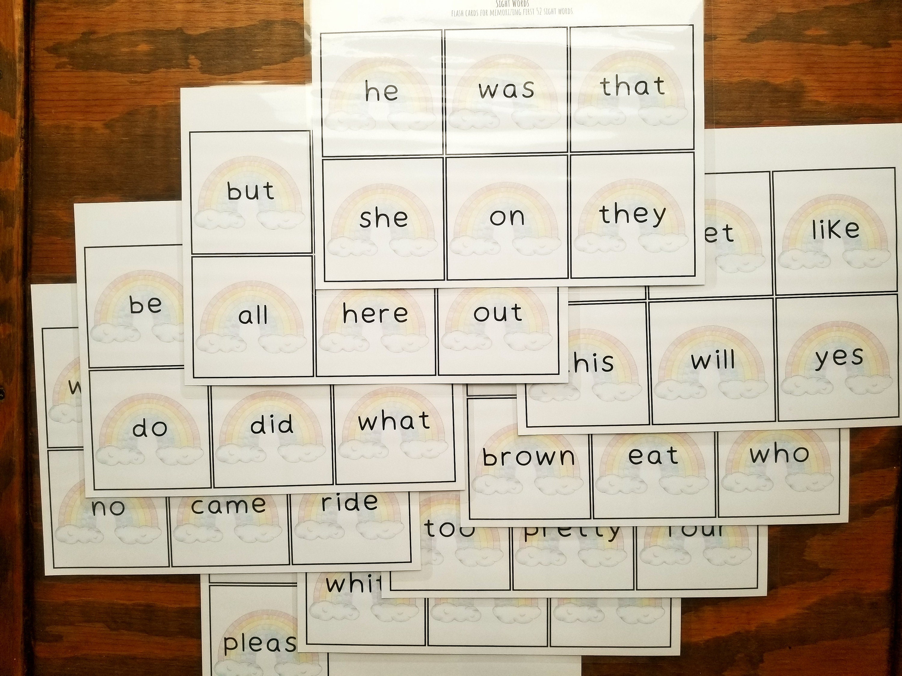 Sight Word Flashcards, Homeschool Kindergarten, Educational Materials ...