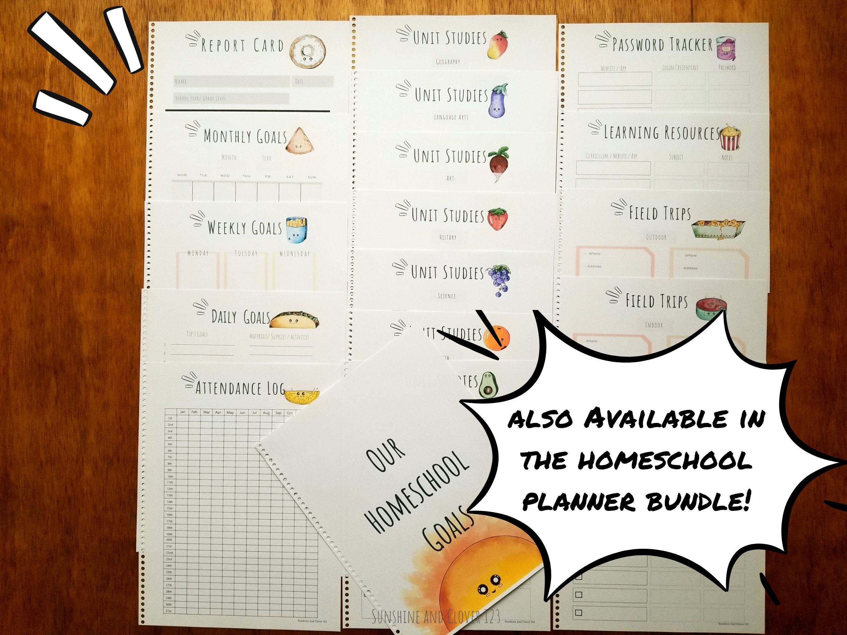 Homeschool Report Card Cute Grade Card Kawaii Style Report - Etsy