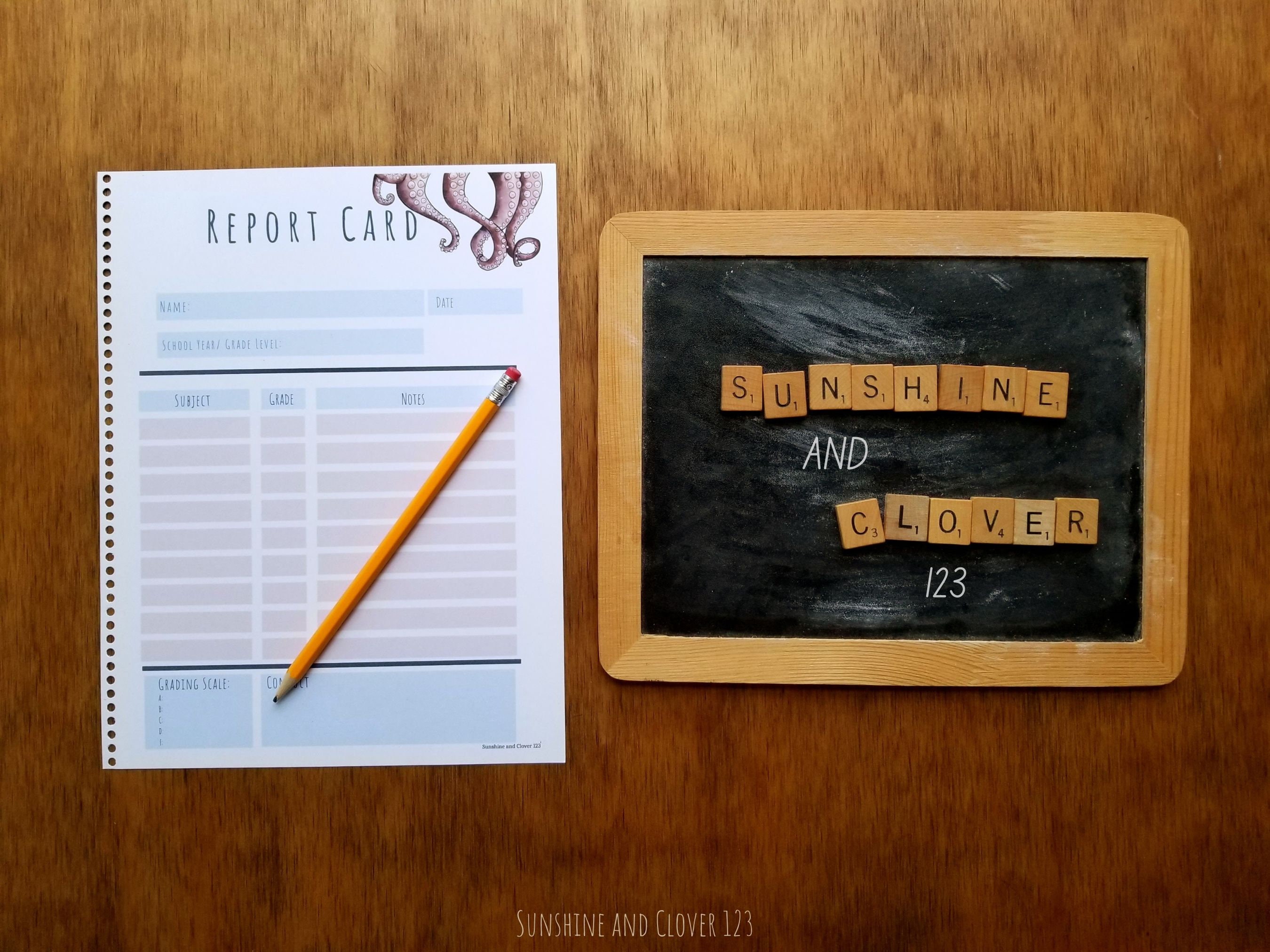Homeschool Report Card Homeschool Grade Card Homeschool Supplies ...