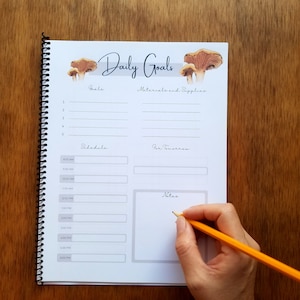 Printable Homeschool Planner, Daily Weekly Monthly Scheduler, Mushroom ...