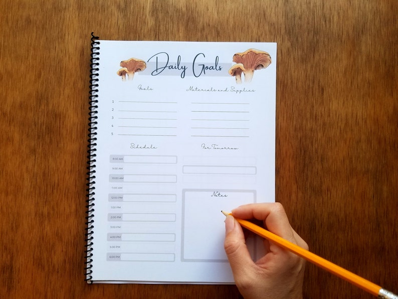 Printable Homeschool Planner, Daily Weekly Monthly Scheduler, Mushroom ...