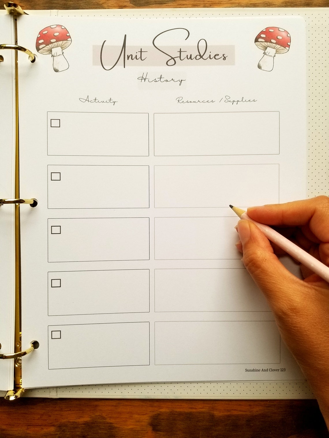 Printable Homeschool Planner Mushroom Brown Expanded Version - Etsy