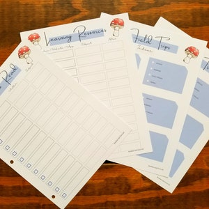 Printable Homeschool Planner Mushroom Blue, Homeschool Goals Expanded ...