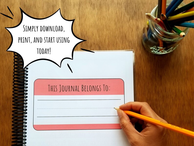 Printable Journal for Young Kids With Large Writing Space Kids ...