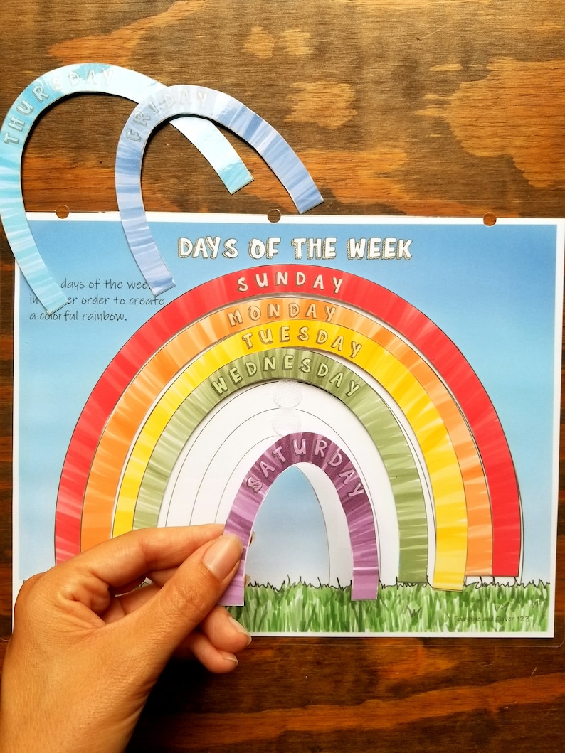 Kindergarten Days of the Week Homeschool Activities, Preschool ...