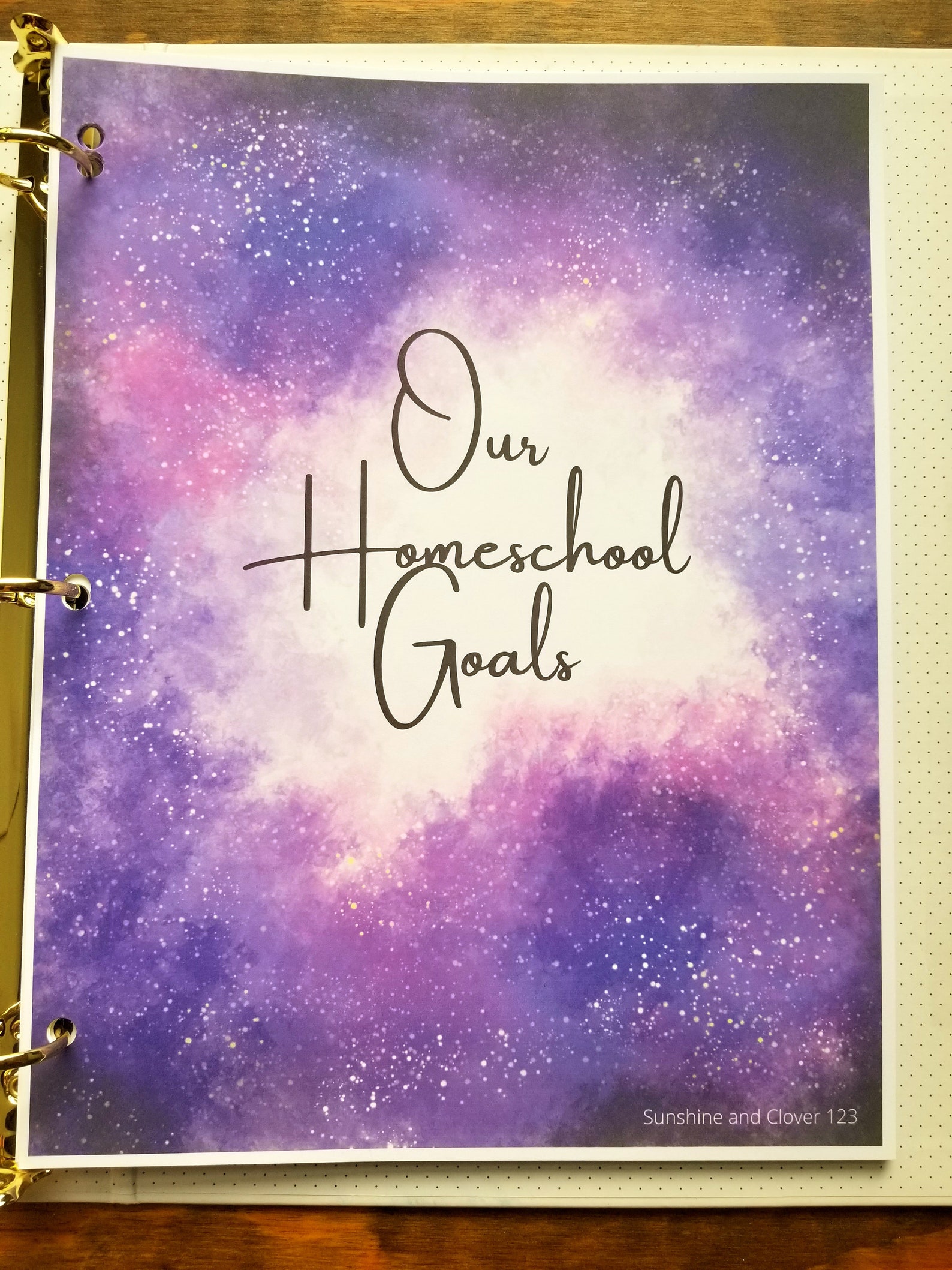 Homeschool Planner, Printable Homeschool Organizer, Blue Galactic ...