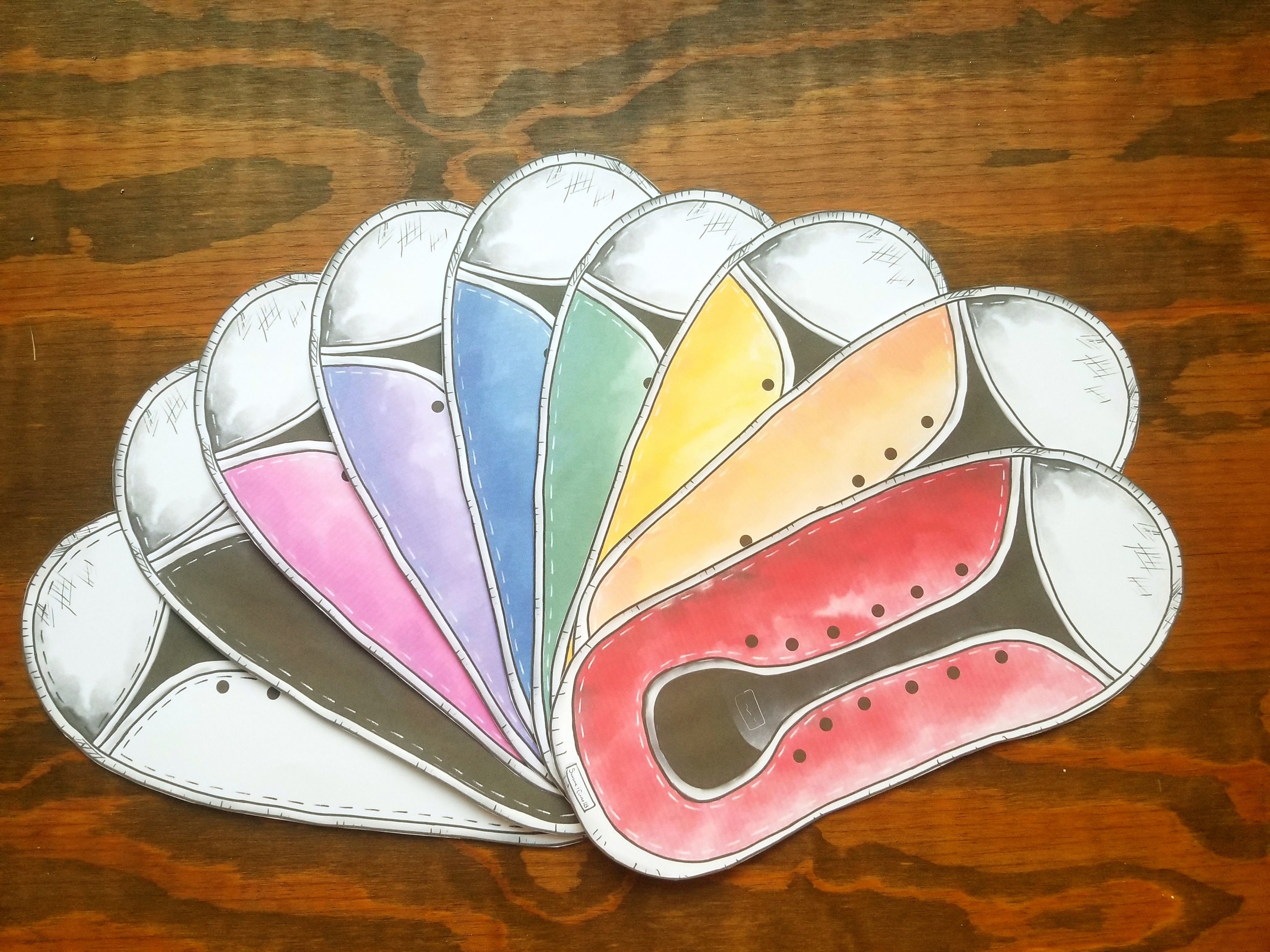 Shoelace Tying Practice Montessori Kindergarten Printable Sneaker ...