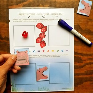 Kindergarten Math Greater Than, Less Than, Equal To, Printable ...
