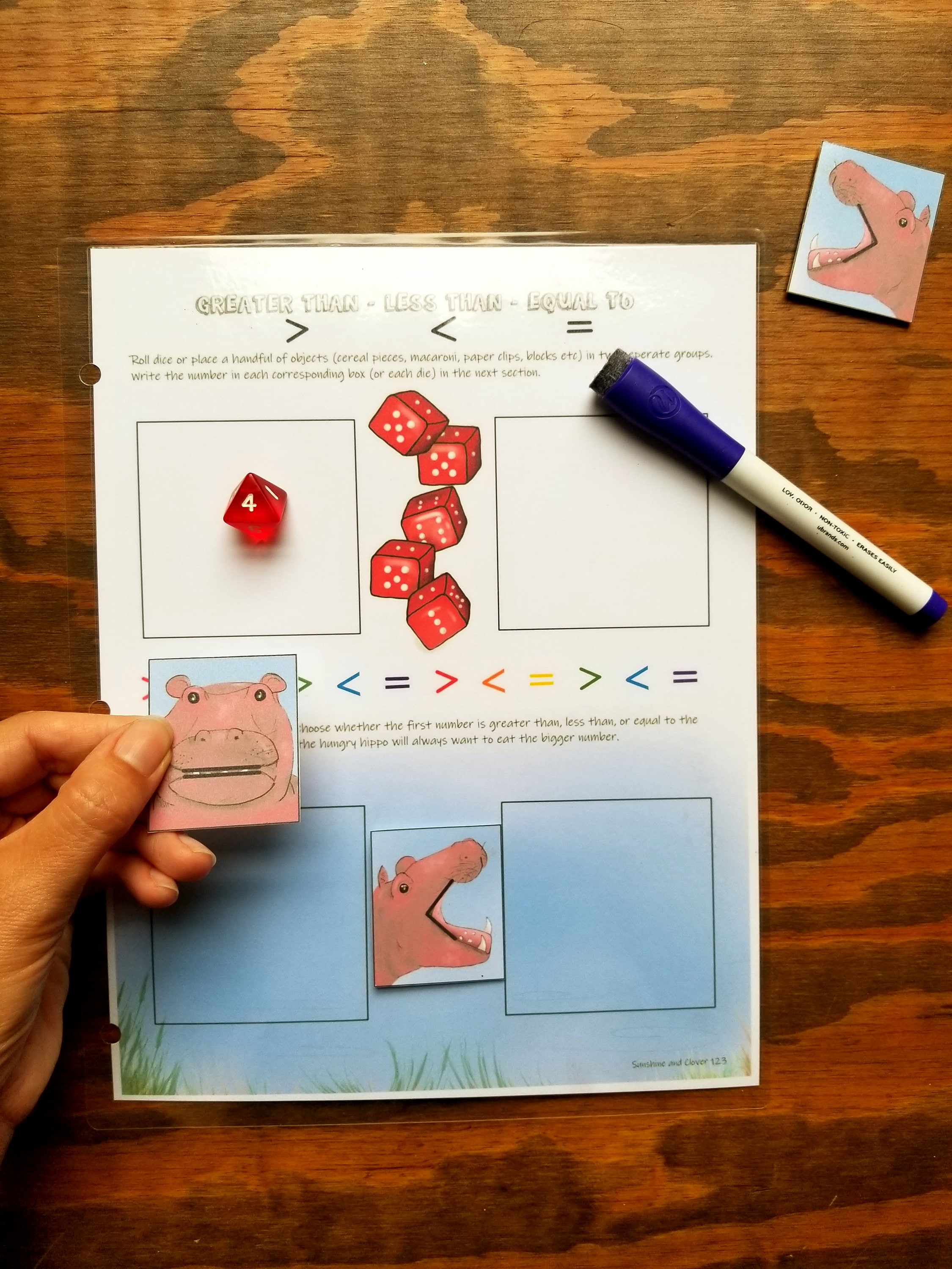 Kindergarten Math Greater Than, Less Than, Equal To, Printable ...