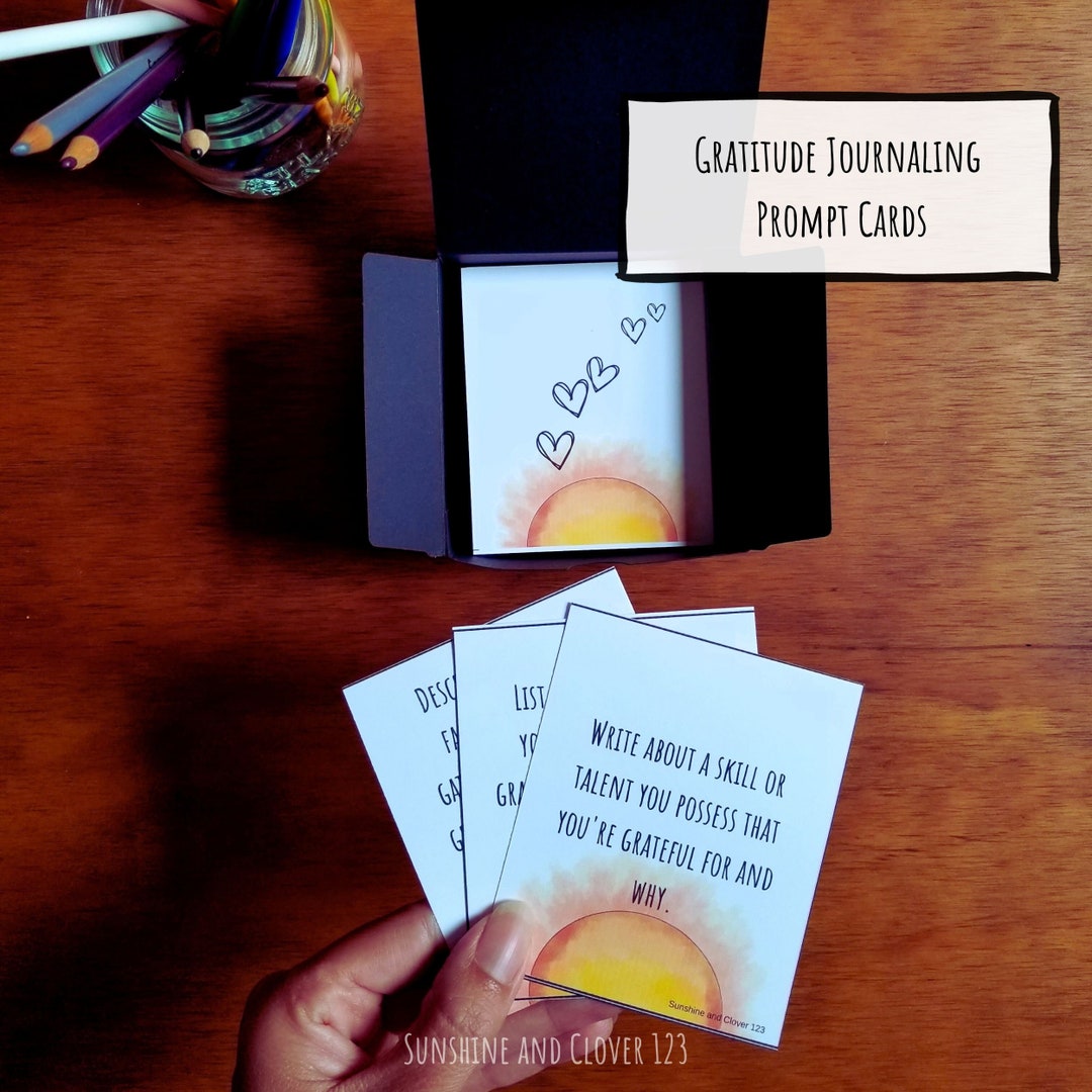 Gratitude Journal Prompt Cards Christmas Gift Ideas Gratitude - Etsy