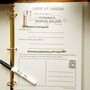 Life Skills Printables, Chore Chart, Address and Phone Number ...