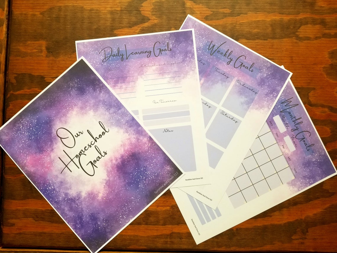 Homeschool Planner Printable Homeschool Organizer Blue - Etsy