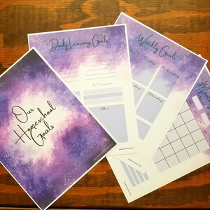 Homeschool Planner, Printable Homeschool Organizer, Blue Galactic ...