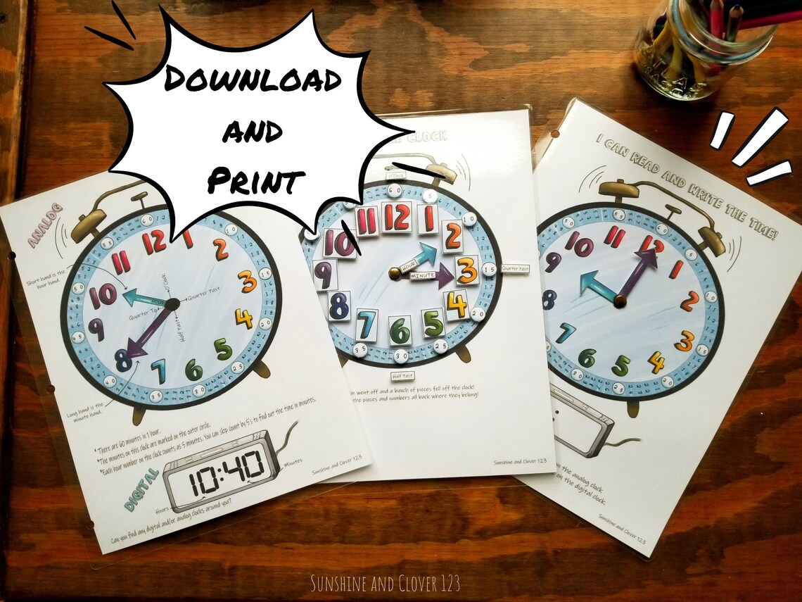 Time Learning Clocks, Printable Clock Activity, Telling Time ...