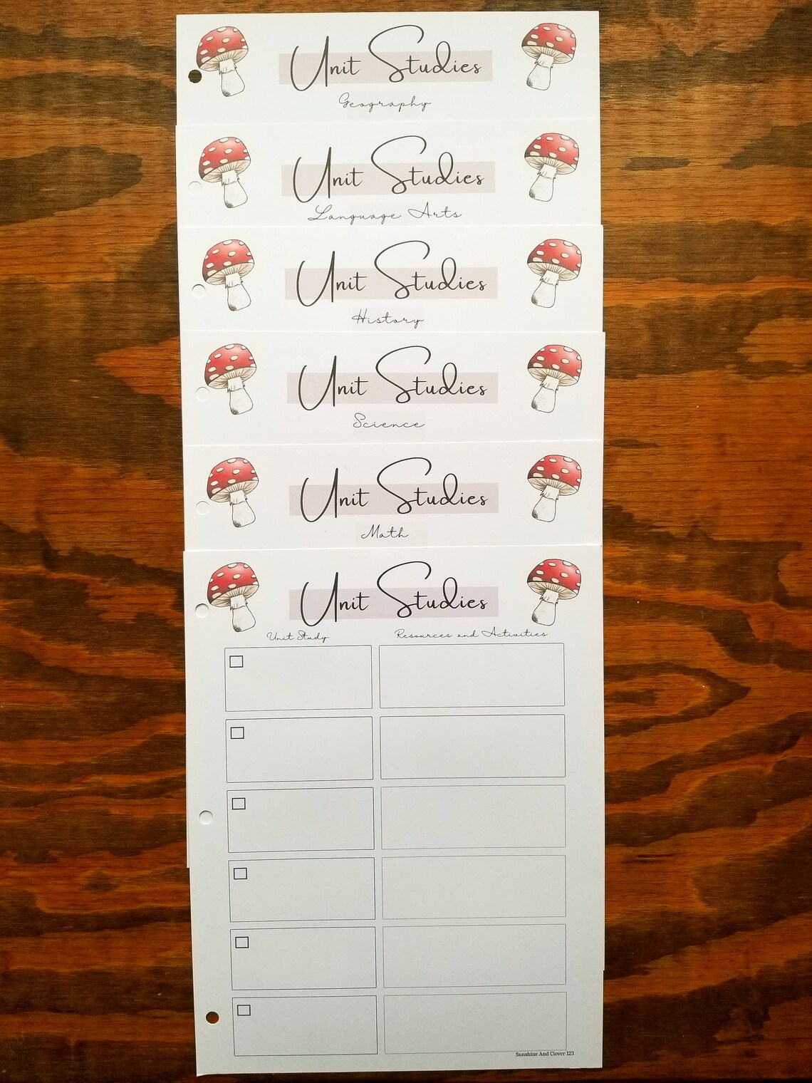 Printable Homeschool Planner Mushroom Brown Expanded Version - Etsy