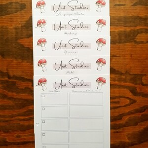 Printable Homeschool Planner Mushroom Brown Expanded Version, Goals for ...