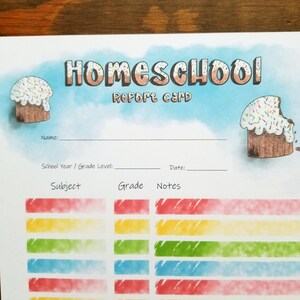 Report Card for Homeschoolers Printable Homeschool Grade Card Fillable ...