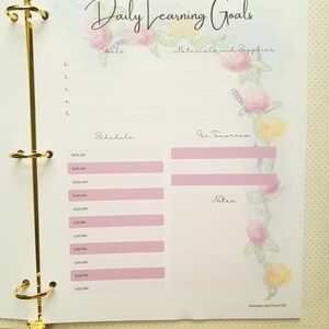 Printable Homeschool Planner, Daily Weekly Monthly Goals, School ...