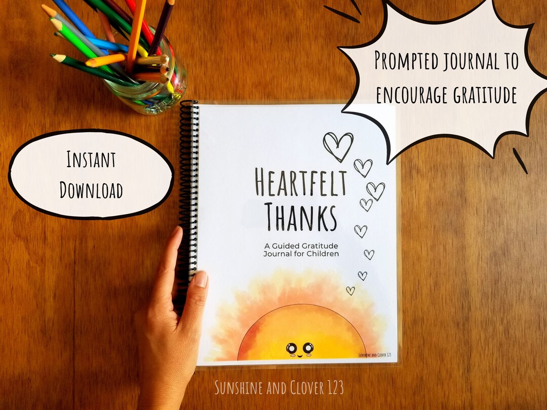 Gratitude Journal for Kids Printable Thankfulness Journaling Prompts ...