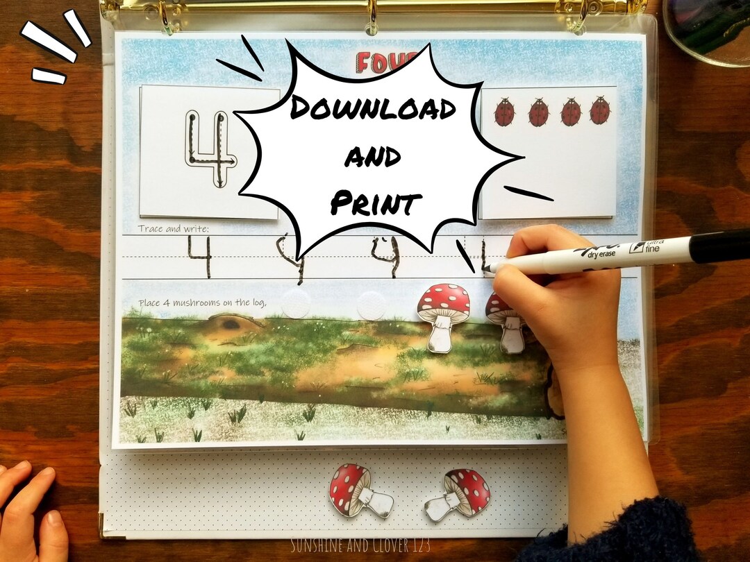 Preschool Homeschool Kindergarten Homeschool Worksheets Numbers 1-10 ...