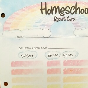 Homeschool Report Card, Printable Academic Progress Report, Printables ...