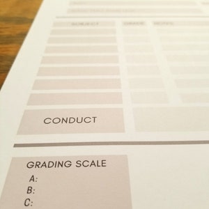 Printable Homeschool Report Card, Hand Illustrated Grade Card for ...